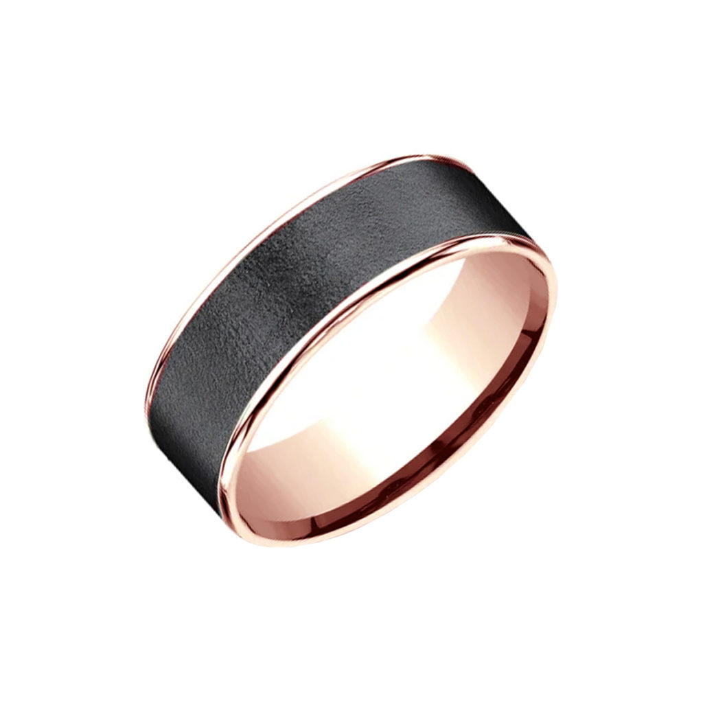 White Tungsten and Meteorite Band - Josephs Jewelers