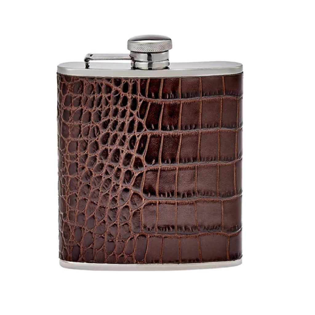 6 Oz Leather Wrapped Flask - Josephs Jewelers